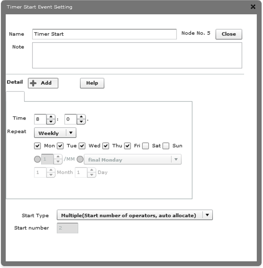 Timer Start Event – Questetra Support