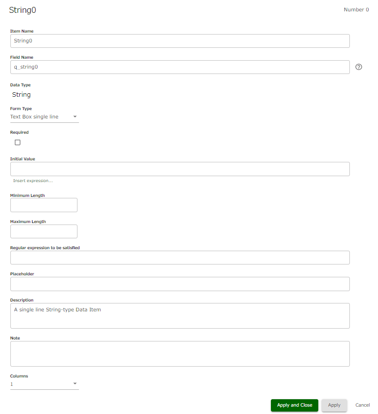 String Type Questetra Support