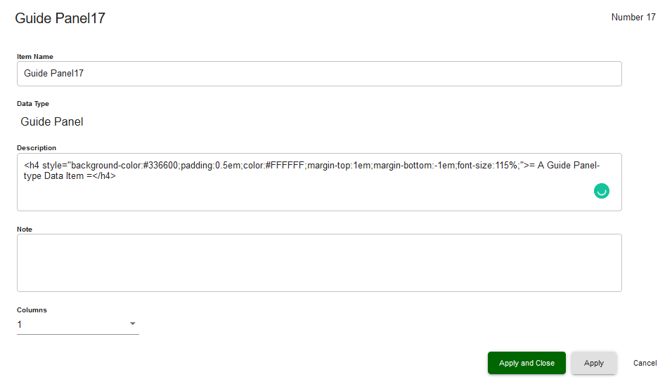 Guide Panel Type Questetra Support