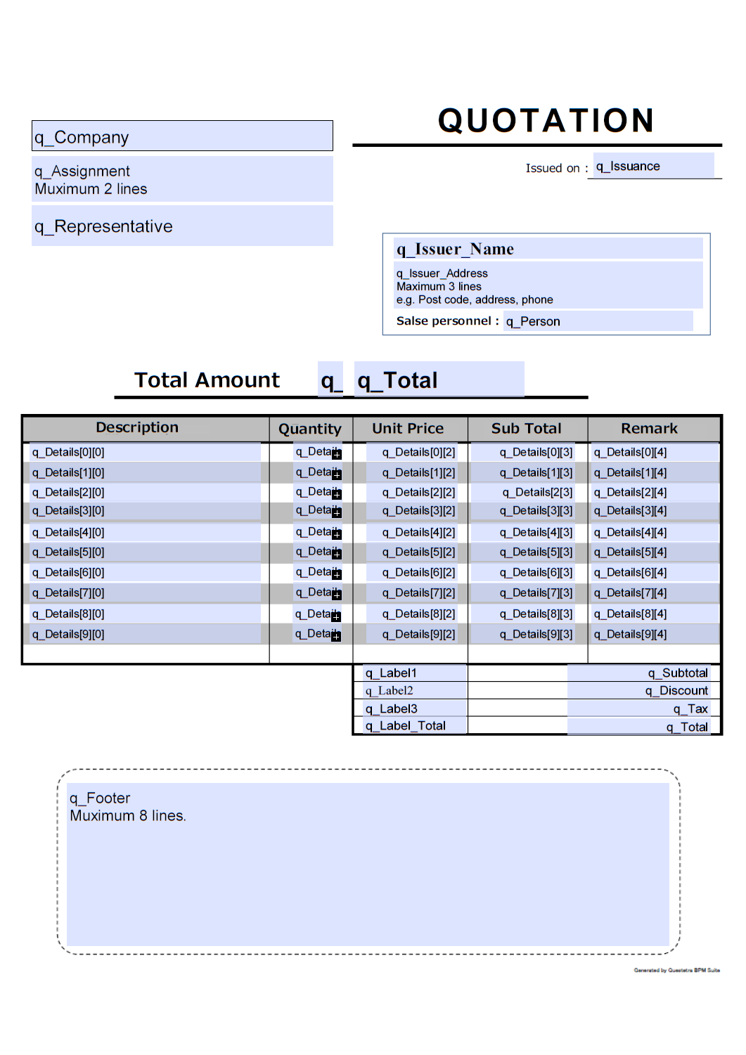 Base Pdf Quotation Questetra Support